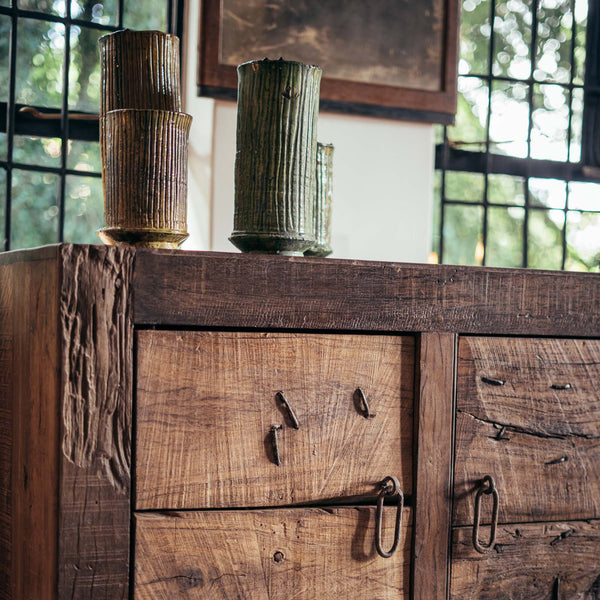 Reclaimed Teak Cabinet - 3 Door - Tribal Gallery